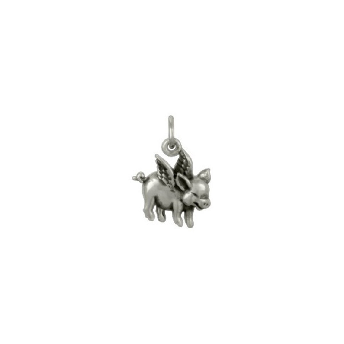 Sterling Silver 16.3x12mm Flying Pig Charm 1pc High Quality - Etsy