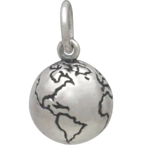 Sterling Silver 3D World Charm 13.5x8mm 1pc Wholesale Price - Etsy