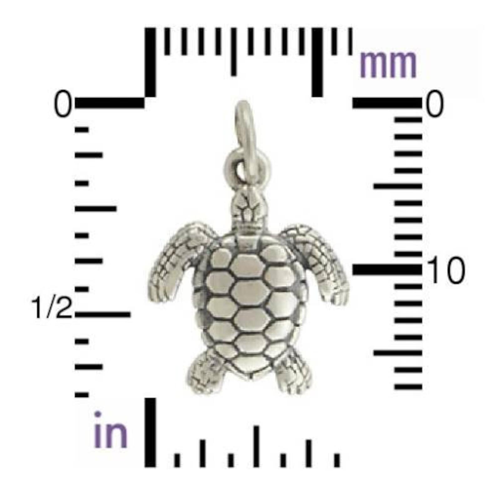 Sterling Silver Sea Turtle Charm 19x12mm 1 Pc Wholesale - Etsy