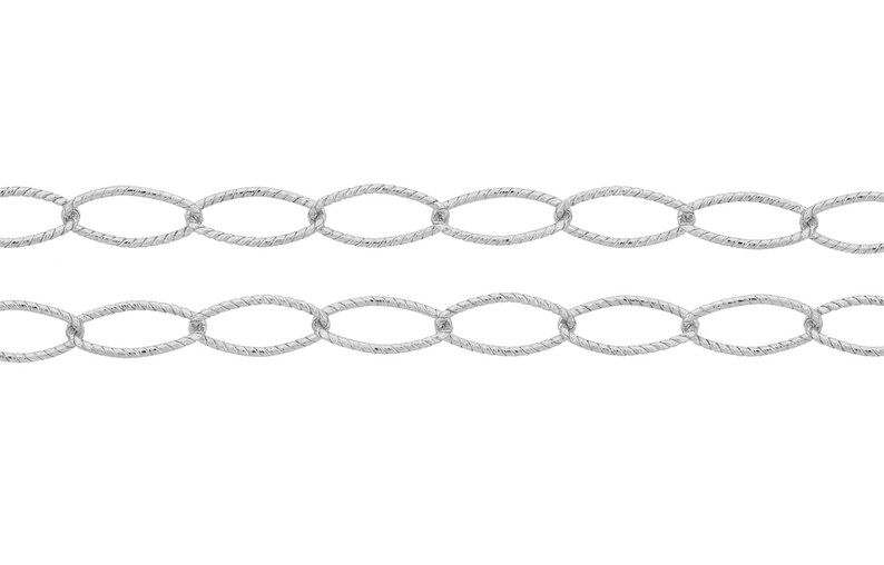 Sterling Silver 7x4mm Twisted Wire Oval Cable Chain 20ft - Etsy