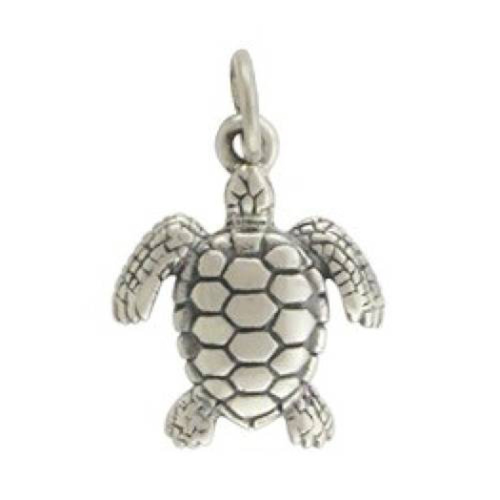 Sterling Silver Sea Turtle Charm 19x12mm 1 Pc Wholesale - Etsy