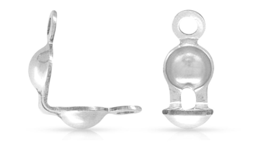 Double-cup Bead Tip, Knot Covers, Fold Over Crimp Bead, Bead Covers ...