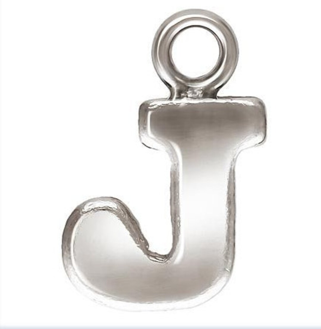 Sterling Silver Block Letter 'J' Charm 0.5mm Thick 1pc 14160/1 - Etsy