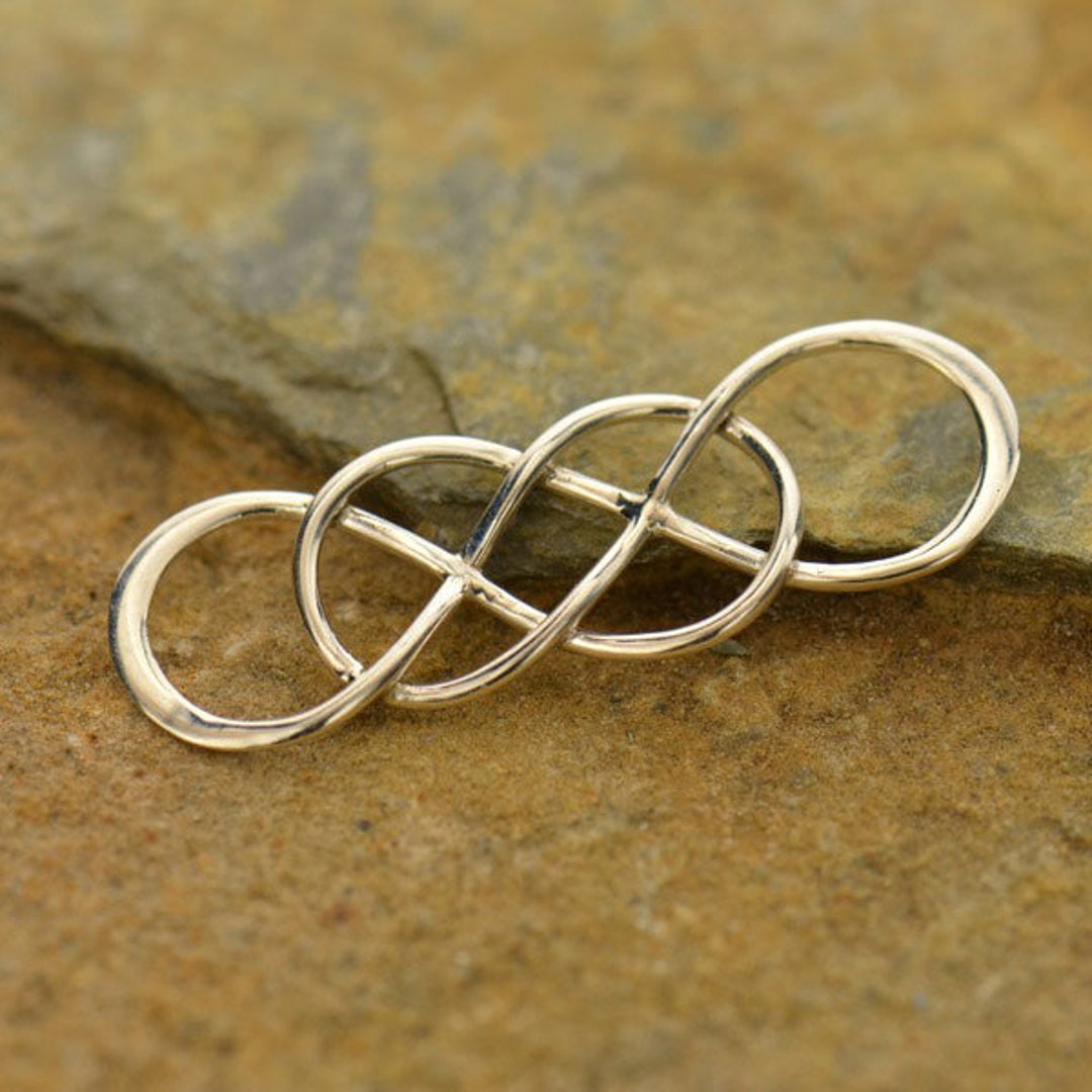 Sterling Silver 26x8mm Intertwined Infinity Link - 1pc 20% Discounted ...