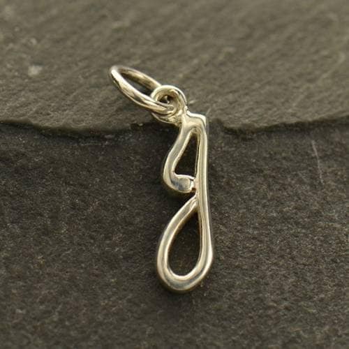 Sterling Silver Initial Letter J Charm 925 Silver Cute - Etsy