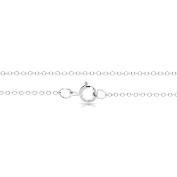Cable Chain 16 With Spring Ring Clasp Sterling Silver