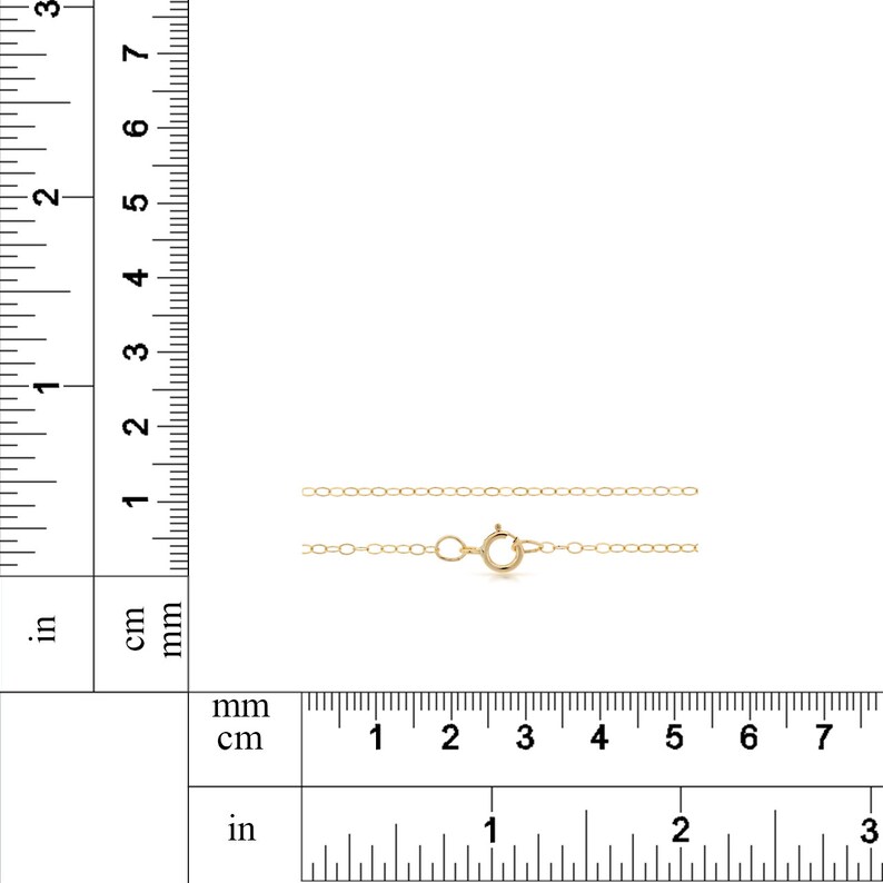 Chains Flat Cable Chain With Spring Ring Clasp 14kt Gold - Etsy