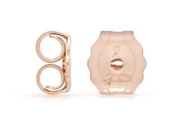 Extra Heavy Earring Back 5x5.8mm Ear Nuts Earring Components 14K Yellow ...