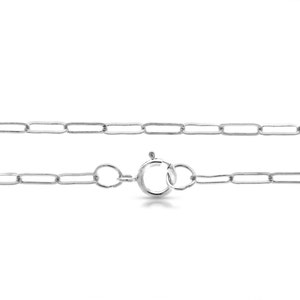 Sterling Silver 2mm 20 Drawn Elongated Flat Cable Chain 1pc Made in USA ...