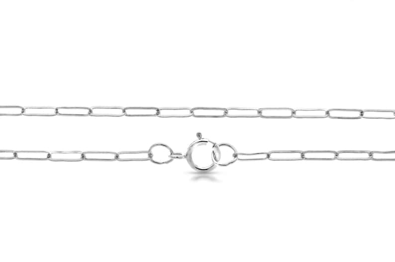 Sterling Silver 2mm 20 Drawn Elongated Flat Cable chain | Etsy