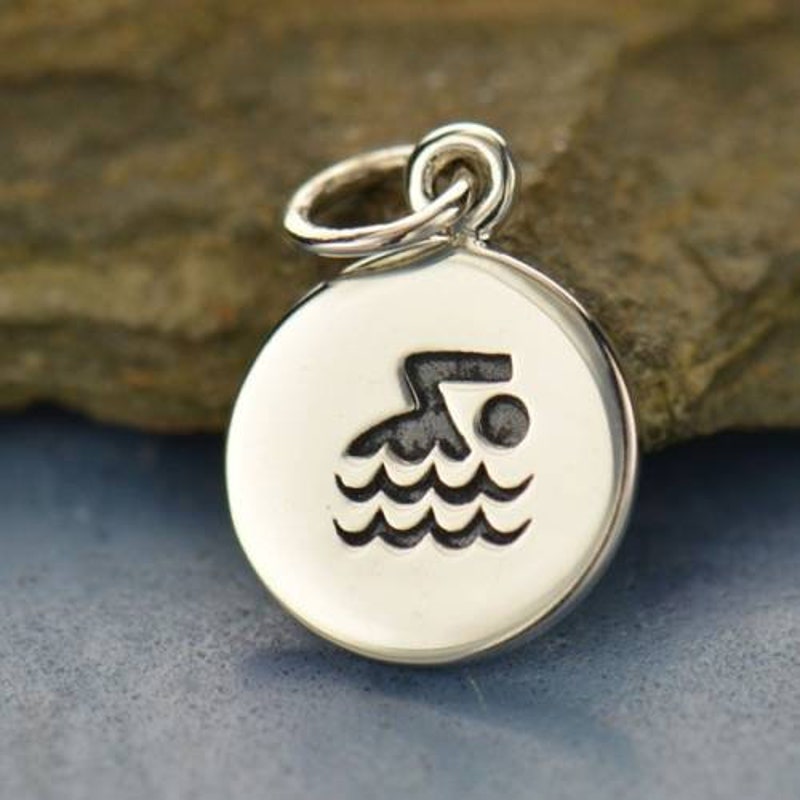 Swimmer Charm - Etsy
