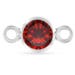Sterling Silver 3mm Ruby 3A CZ Bezel Connector 4 Pcs - Etsy