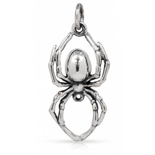 Spider Sterling Silver Realistic Spider Charm Halloween - Etsy