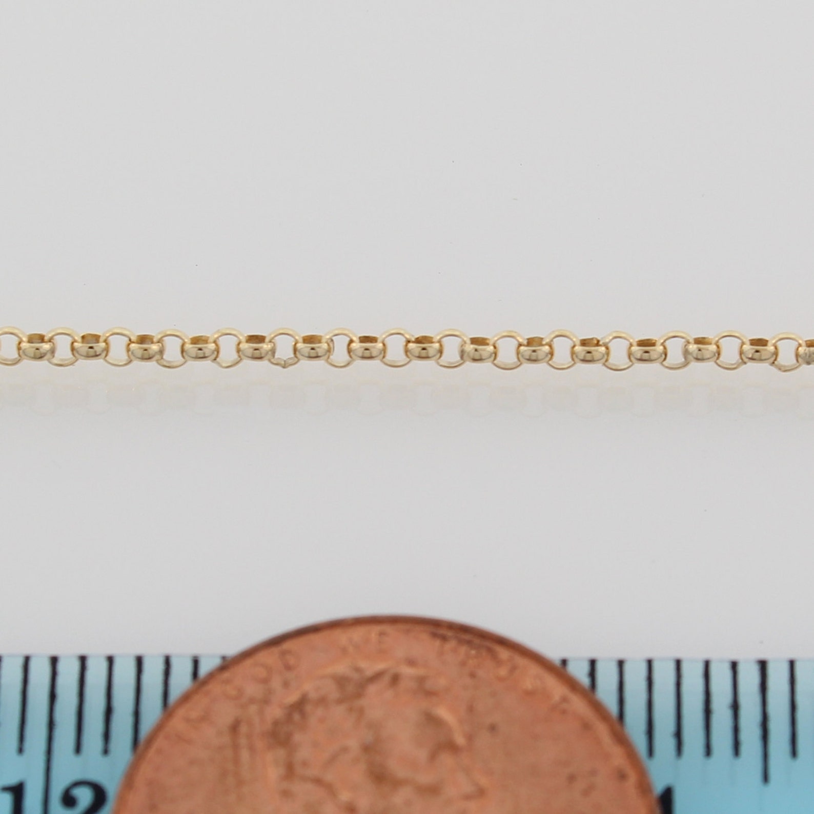 Chain Heavy Rolo Chain 14Kt Gold Filled 1.2mm 20ft Strong | Etsy