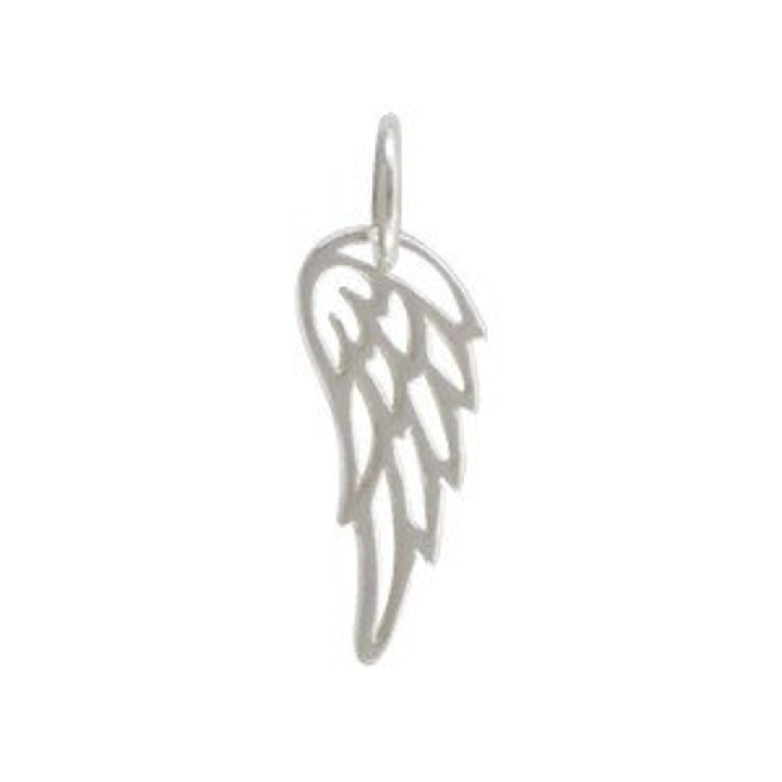 Angel or Bird Wing Pendant Sterling Silver 15x6mm With Soldered Jump ...
