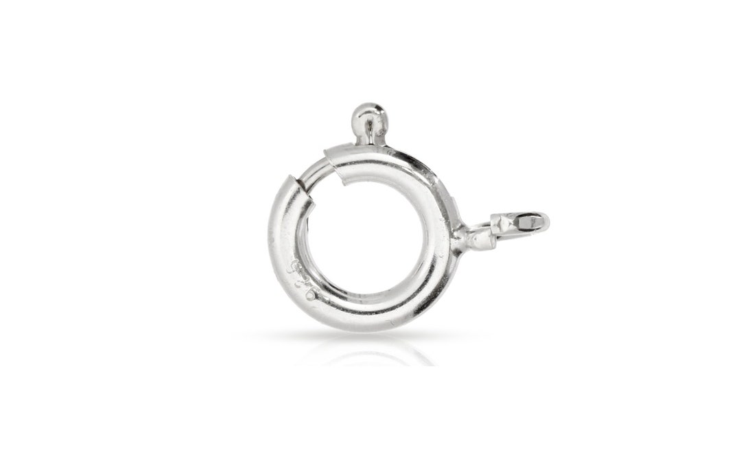 Sterling Silver 8mm Spring Ring With Open Ring - 10pcs (3011)/1 - Etsy