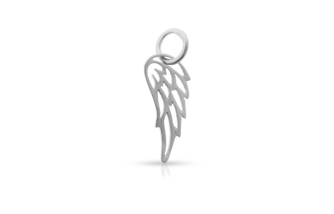 Angel or Bird Wing Pendant Sterling Silver 15x6mm With - Etsy