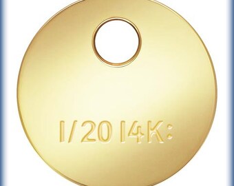 Gold Filled Round Tag Disc 9mm - Etsy