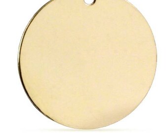 Gold Round Disc - Etsy