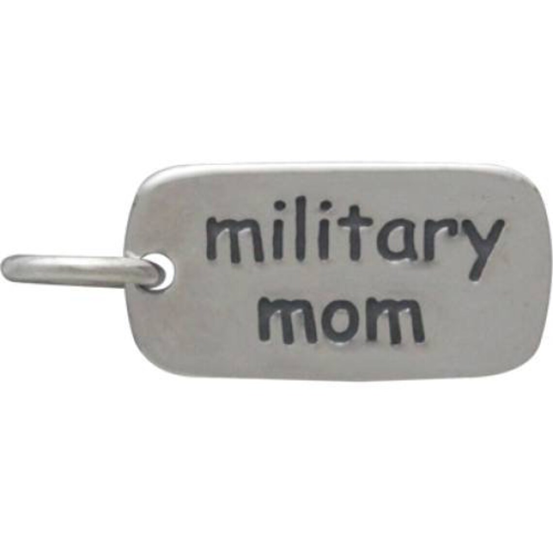 Military-mom Motto Charm Sterling Silver 16.5x7mm 1pc - Etsy
