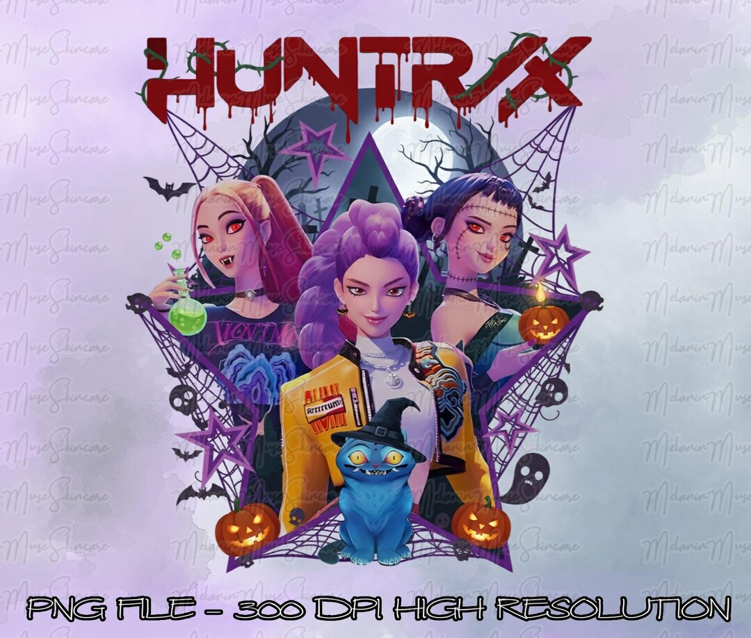 Spooky Huntrix Halloween PNG, Kpop Demon Hunters Clipart, Saja Girls ...