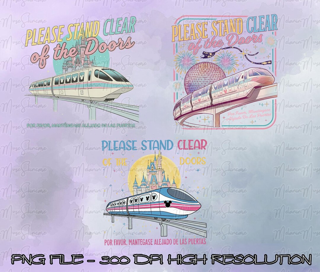 Please Stand Clear of the Doors PNG Digital Download, Magic Monorail ...