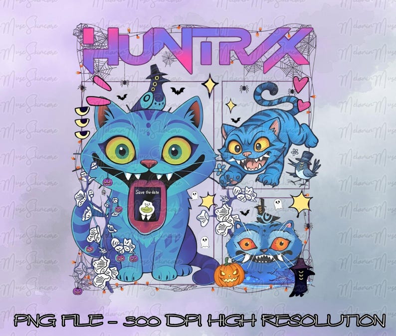 Spooky Huntrix Halloween PNG, Kpop Demon Hunters Clipart, Saja Girls ...