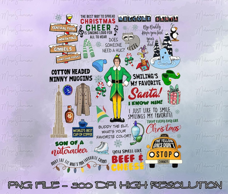 Buddy the Elf Elf Movie Png, Vintage Elf Christmas Movie Png, Elf ...