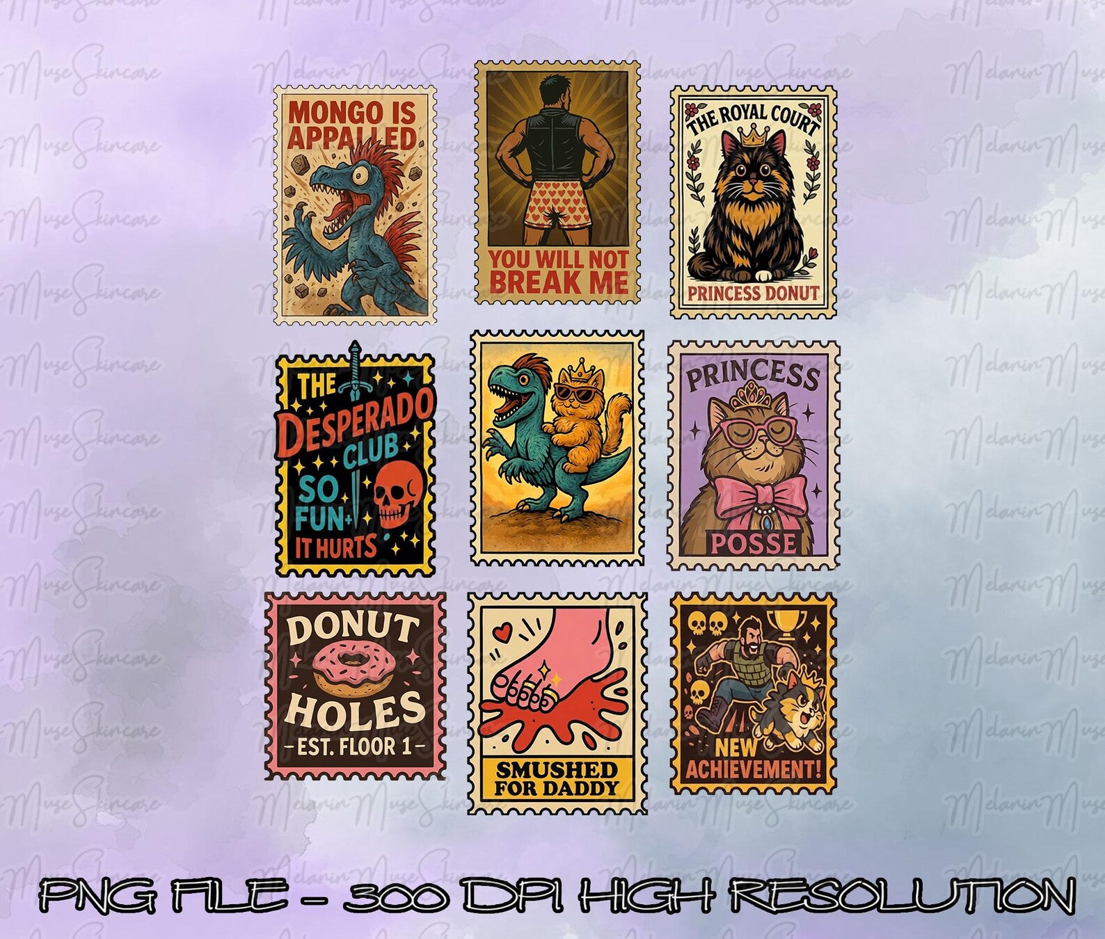 Vintage 90s Dungeon Crawler Carl PNG, Princess Donut Vintage Stamp ...