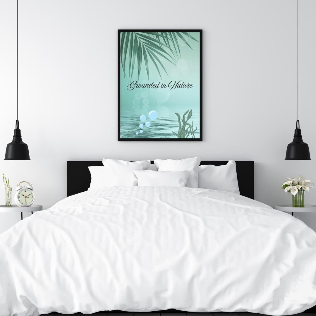 Grounded in Nature Printable Wall Art, Boho Minimalist Inspirational ...