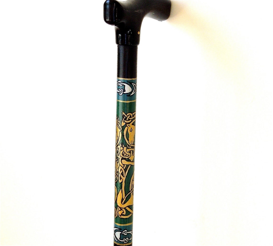 Personalized - Celtic Animal Cane - Walking Stick - Celtic Animals ...