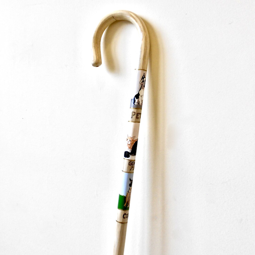 Personalized - Pet Portrait Cane - Custom Pet - Portrait - Hiking Stick ...