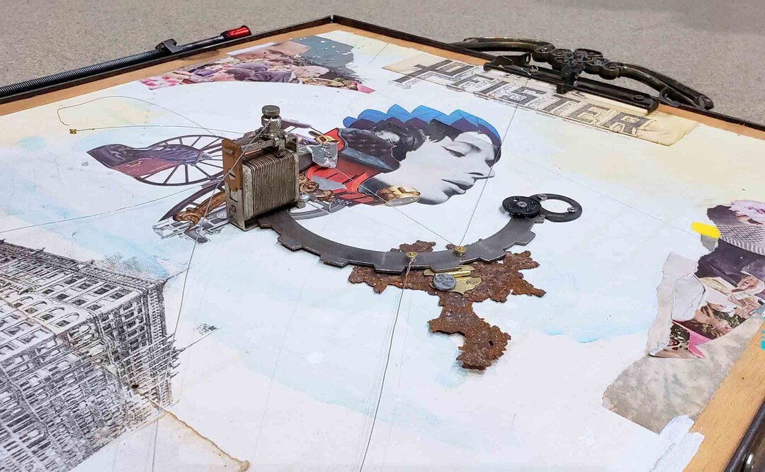 Hot Air | Brandon Minga Original Mixed Media Assemblage Collage Art ...