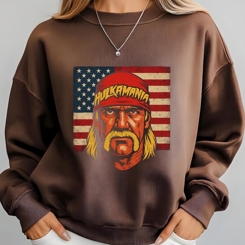 Hulk Hogan USA Tribute Gildan Sweatshirt, Vintage “HULKAMANIA” Memorial ...