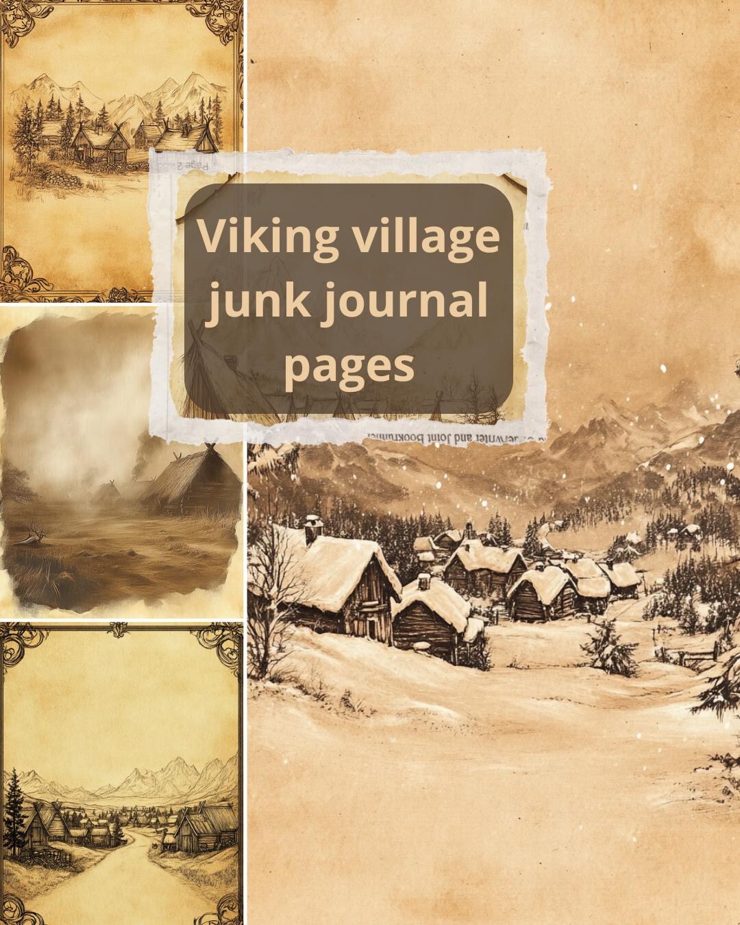 Viking Village Junk Journal Pages: 58 Printable Mystic Ephemera - Etsy