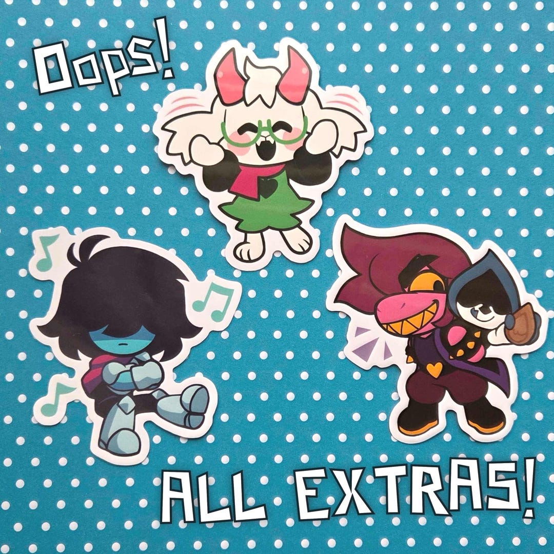 Deltarune Fun Gang 3" Vinyl Stickers - Kris, Ralsei, Susie and Lancer - Etsy