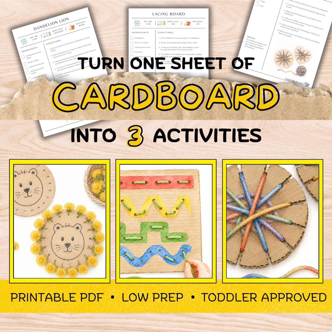 Fine Motor Activities for Toddlers | Lacing Board | Yarn Weaving ...