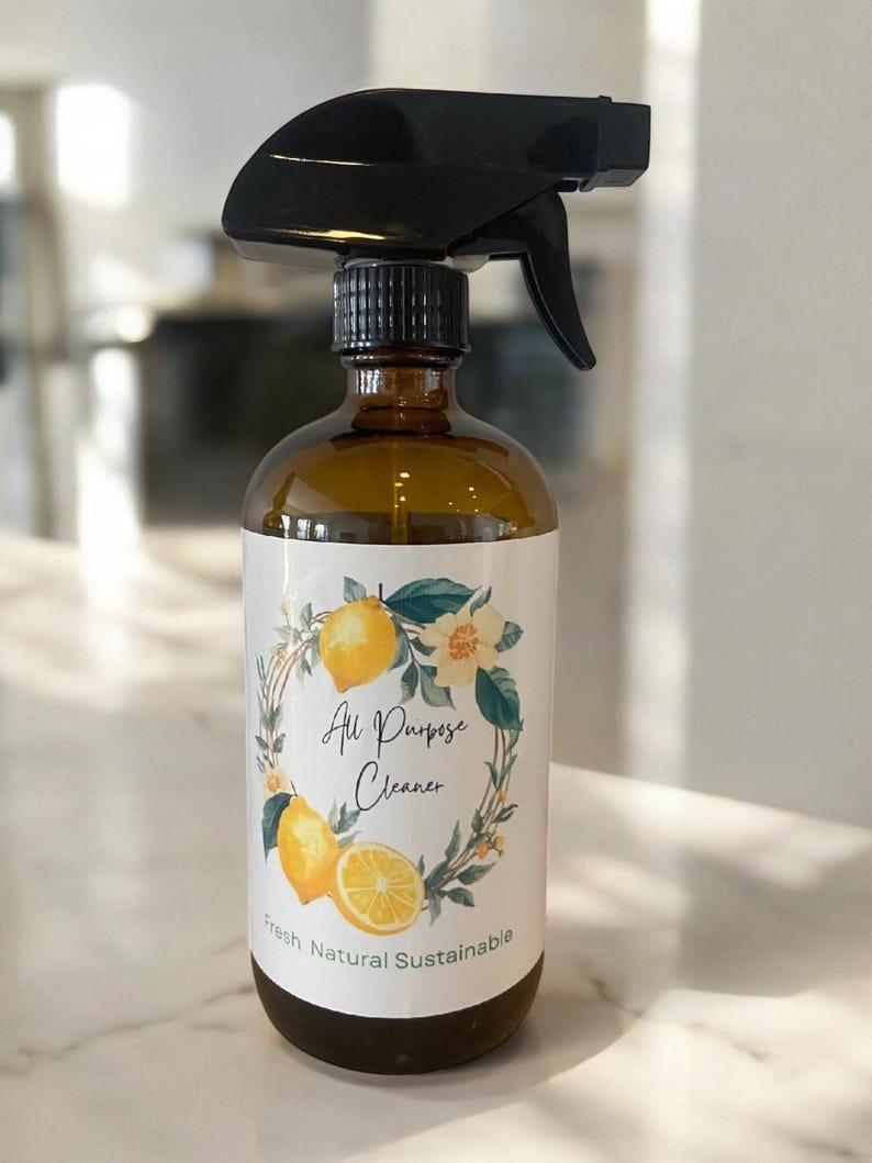 Natural All Purpose Cleaner: Eco-friendly Kitchen & Bath Spray - Etsy