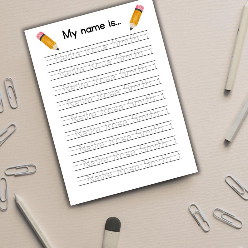 Customizable Writing Practice, My Name Tracing Worksheet, Preschool ...