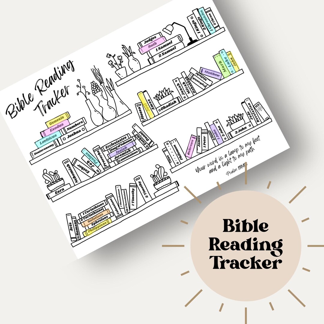 Printable Bible Reading Tracker, Scripture Reading Log, Bible Study ...