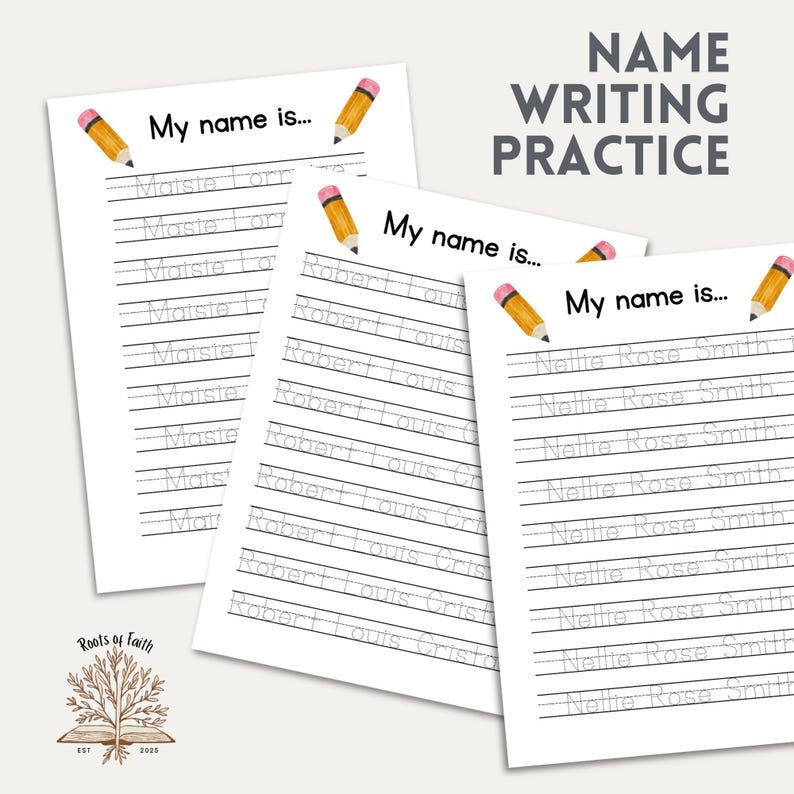 Customizable Writing Practice, My Name Tracing Worksheet, Preschool ...