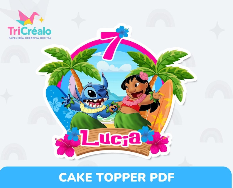 Lilo and Stitch Cake Topper, Lilo and Stitch Decoration, Printable ...