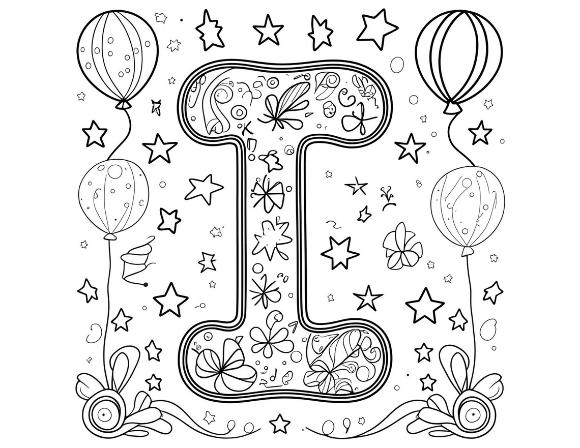 Digital Alphabet Coloring Pages for Adults and Children - Etsy