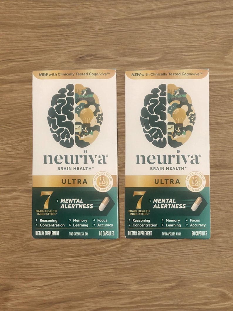 2 Pack of Neuriva Ultra Decaf Brain Supplement for Focus, Memory ...