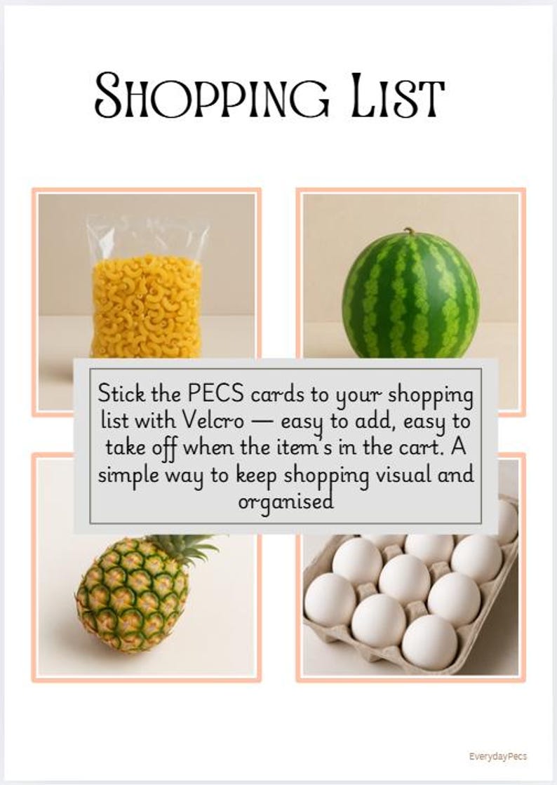 Real Food PECS Cards – Visual Communication for Autism (printable PDF ...