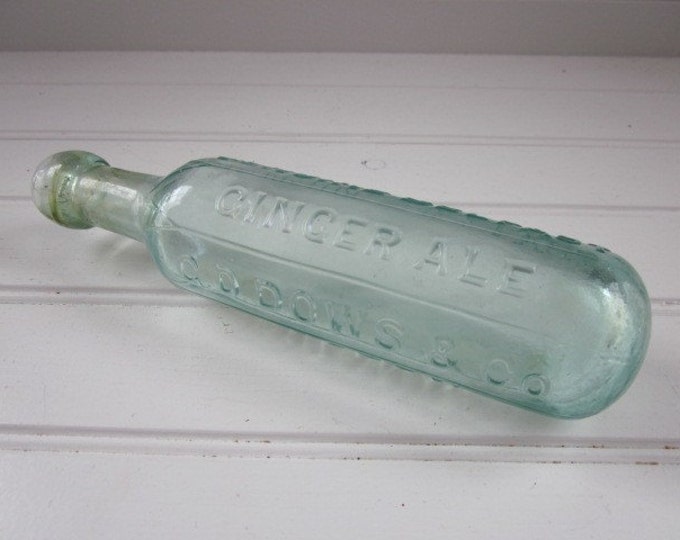 Antique Round Bottom Bottle, Aqua, Belfast Ginger Ale - Etsy