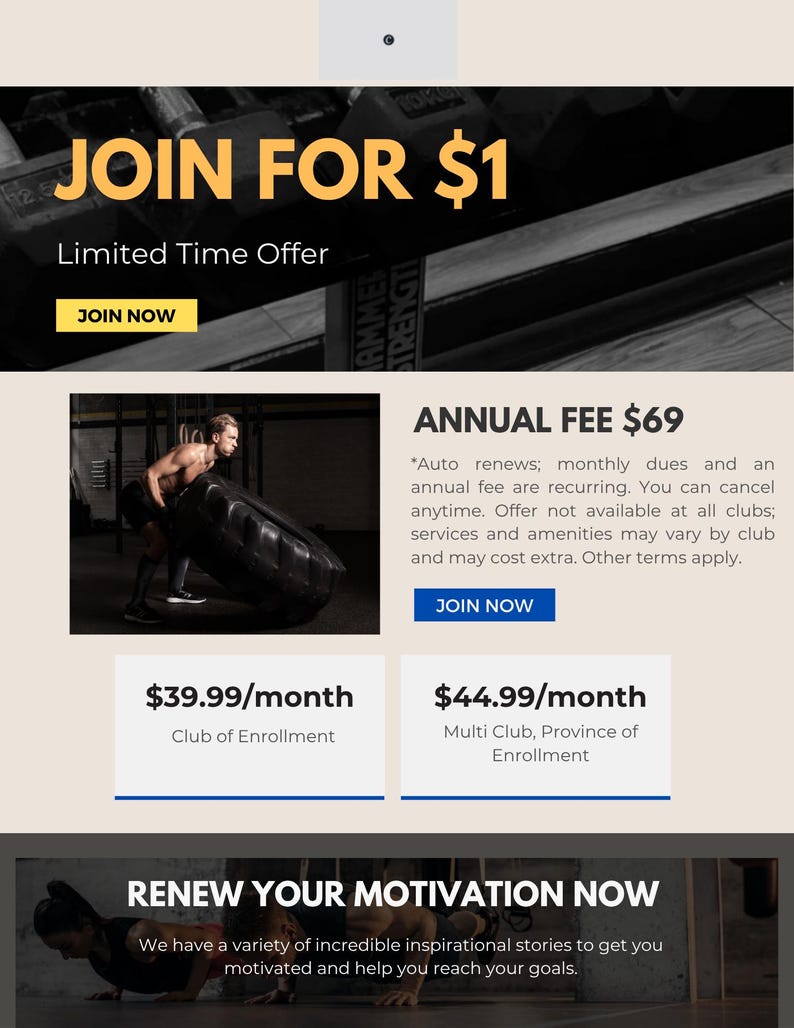 Gym Newsletter Template | Monthly Fitness Newsletter | Editable Canva ...