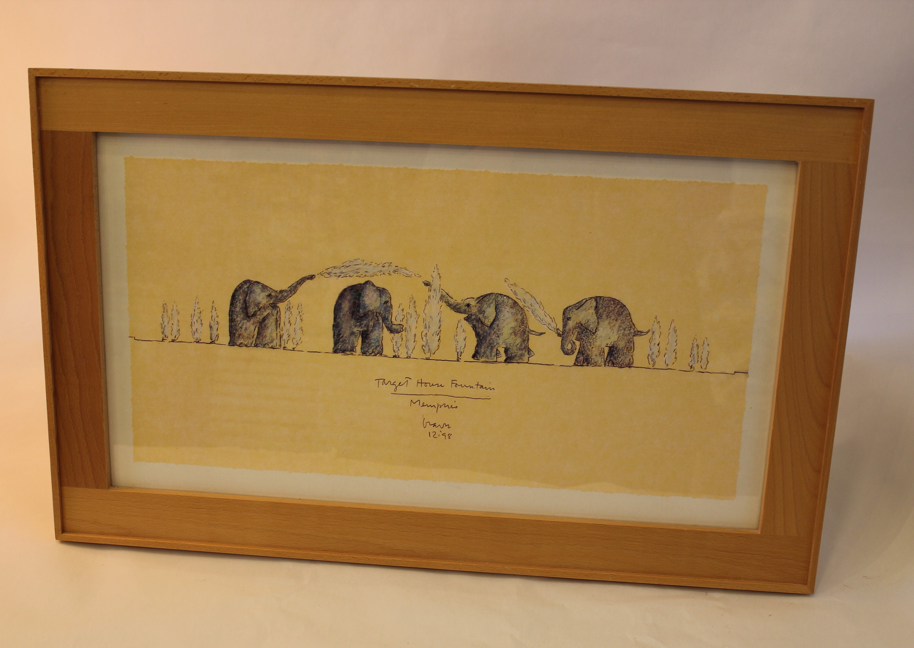 Elephant, Print, Art, Michael Graves, Target House Fountain, St. Jude ...