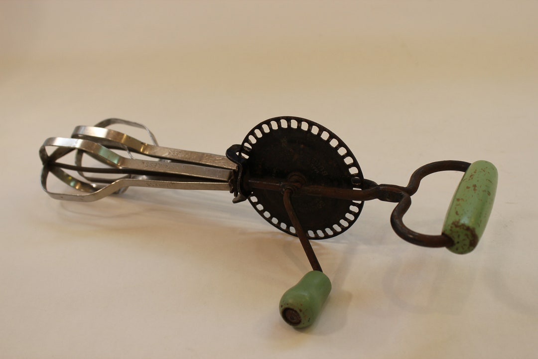 Hand Held Beater, Beater, Rotary Beater, Edlund, Green Wooden, Handle ...