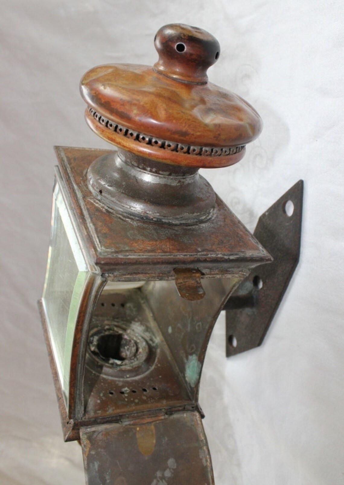 Antique Beveled Glass Carriage Lamp: Vintage Buggy Lantern - Etsy